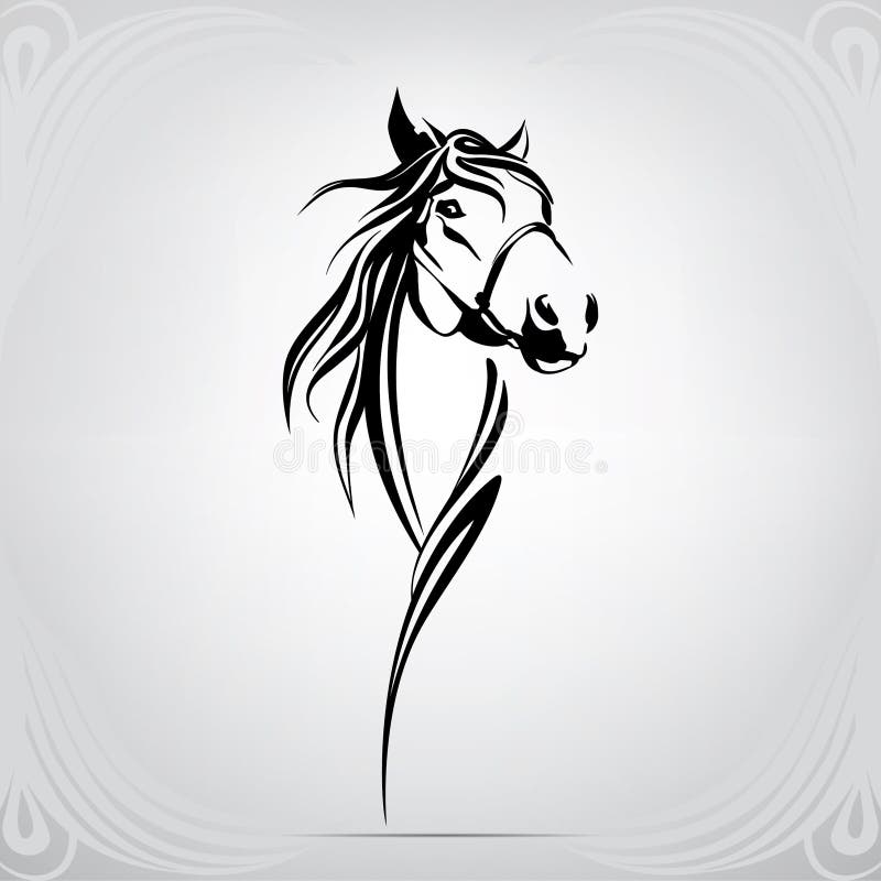 Vector Silhouette of a Horse`s Head. Vector Illustration Stock Vector ... Vector Silhouette of a Horse`s Head. Vector Illustration Stock Vector ...