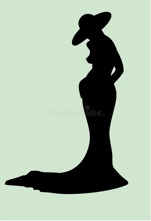Silhouette of a Beautiful Form Woman Stock Vector - Illustration of ...