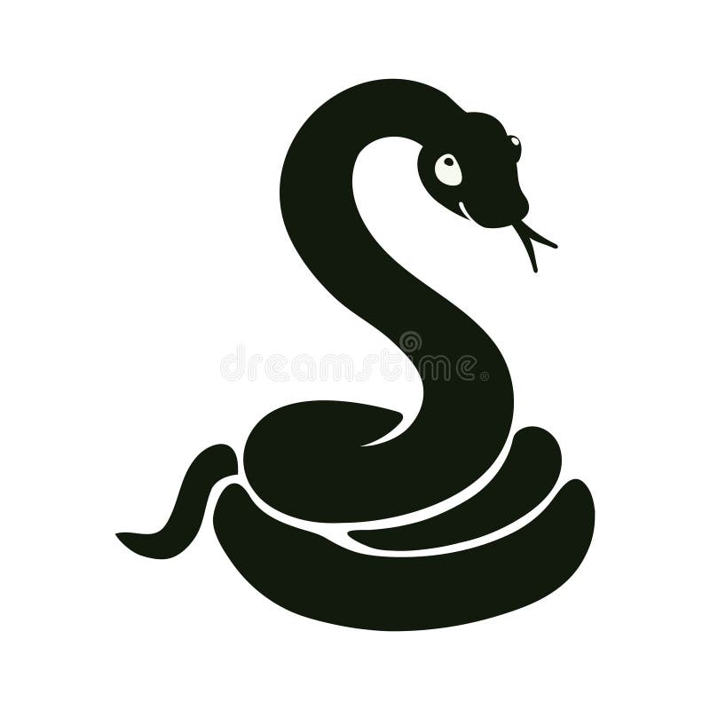 Snake Silhouette Illustration Stock Vector - Illustration of snake ...