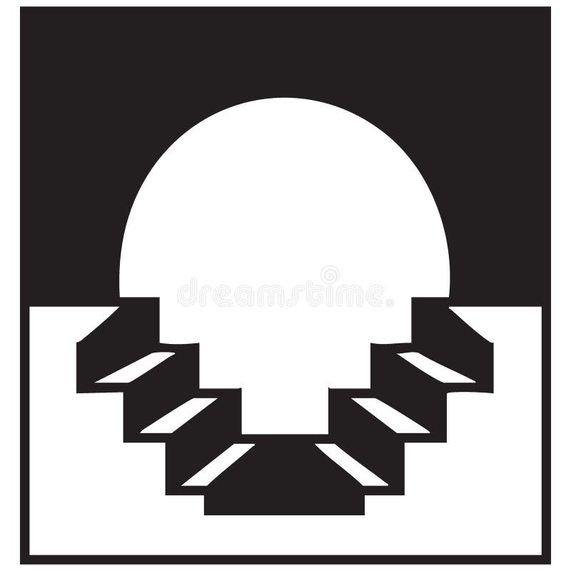 Vector Silhouette Image of Aztec Pyramid Steps Icon Illustration Stock ...