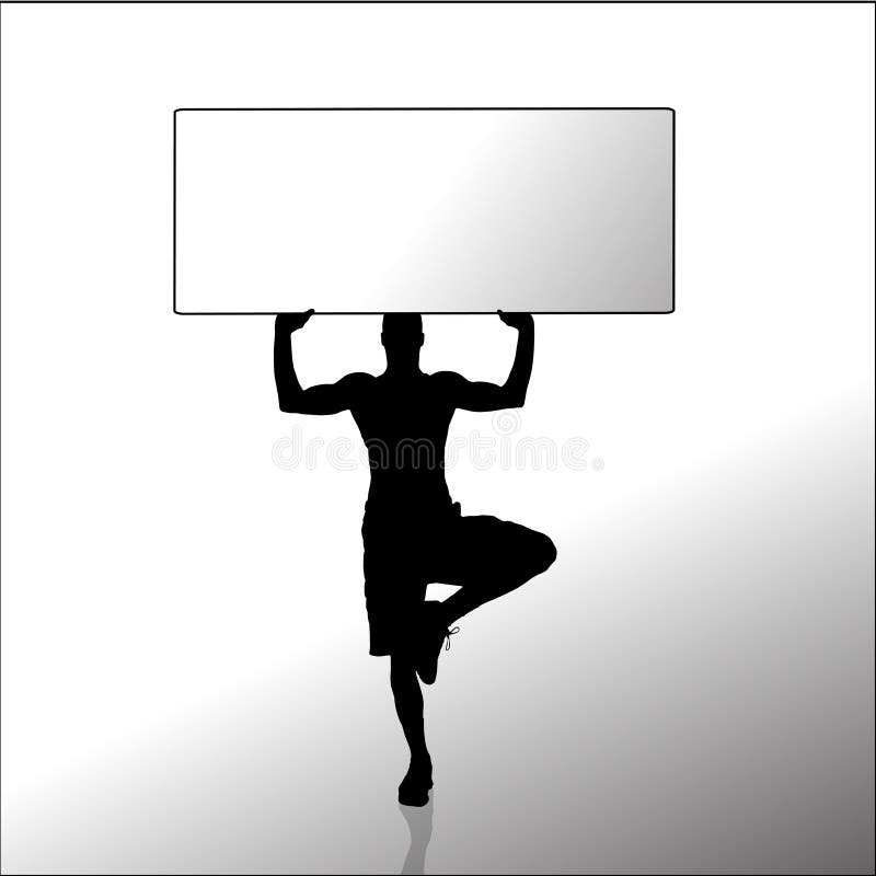 Vector Silhouette of a Man. Stock Vector - Illustration of text, symbol ...