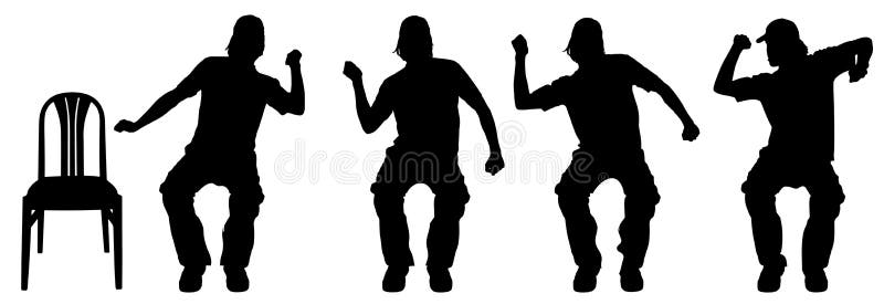 Chair Dance Silhouette Stock Illustrations – 183 Chair Dance Silhouette ...