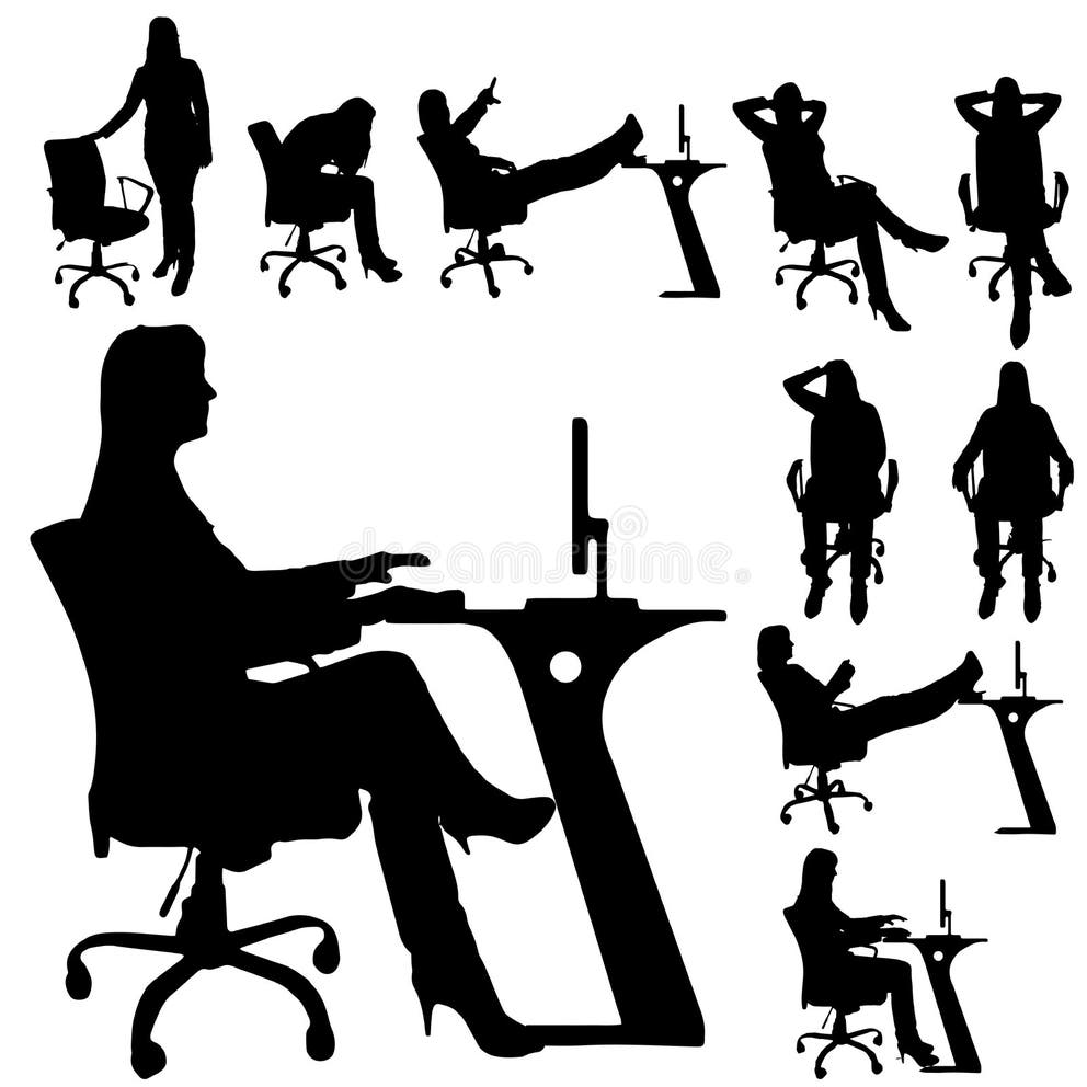 Silhouette Person Computer Stock Illustrations – 27,012 Silhouette ...