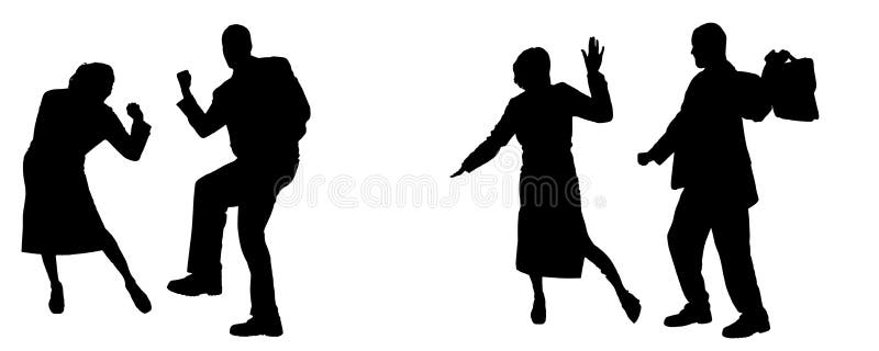 Men Arguing Silhouette