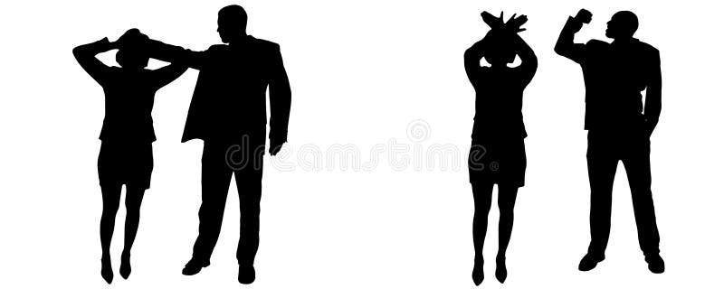 Two People Arguing Silhouette Stock Illustrations – 168 Two People ...