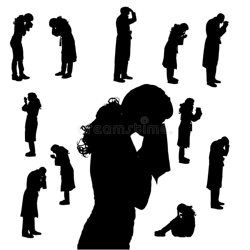 Sick People Silhouette Stock Illustrations – 4,324 Sick People ...