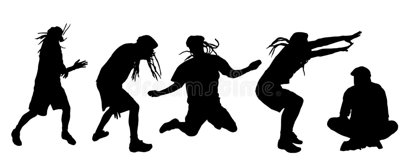 Dreadlocks Silhouettes Stock Illustrations – 42 Dreadlocks Silhouettes ...
