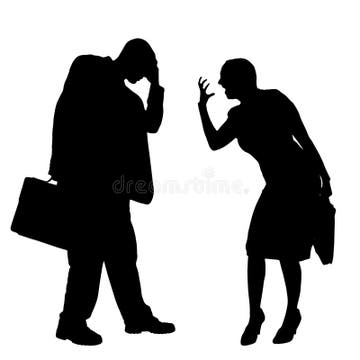Silhouette People Arguing Stock Illustrations – 386 Silhouette People ...