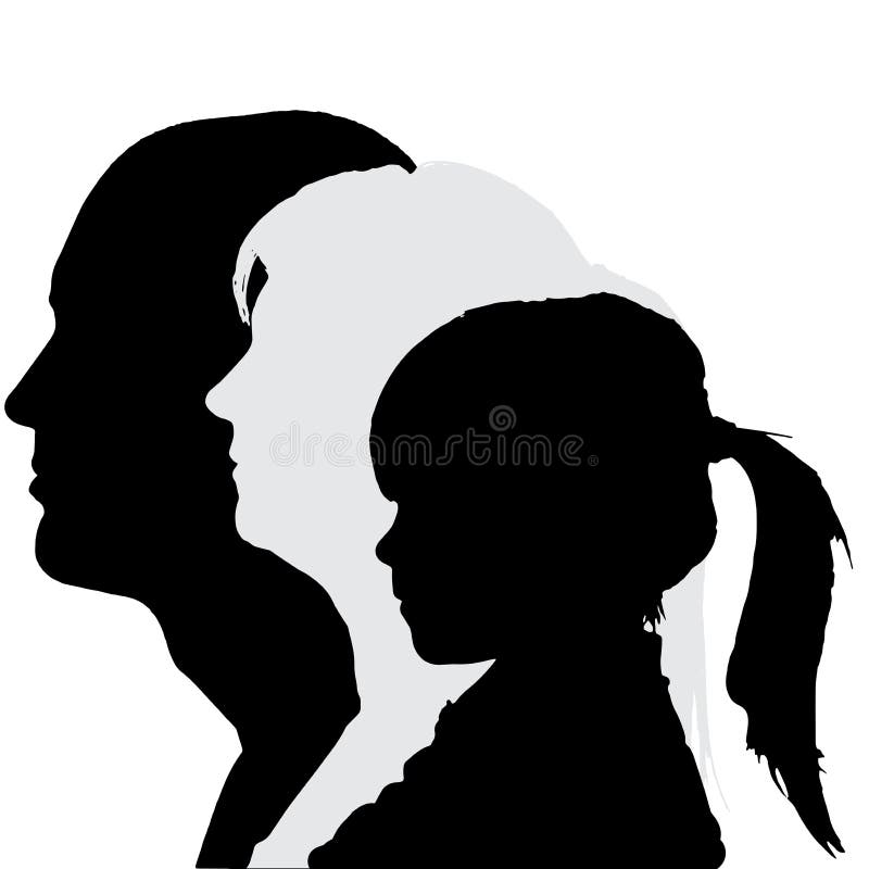 Vector Silhouette Profile Family Stock Illustrations – 5,704 Vector ...
