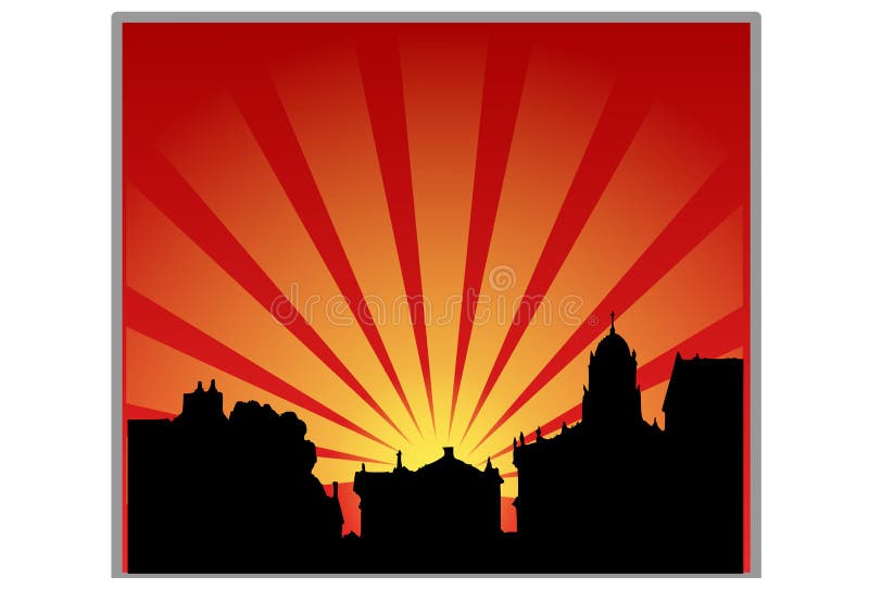 Silhouette of Skyline Generic City Stock Illustration - Illustration of ...