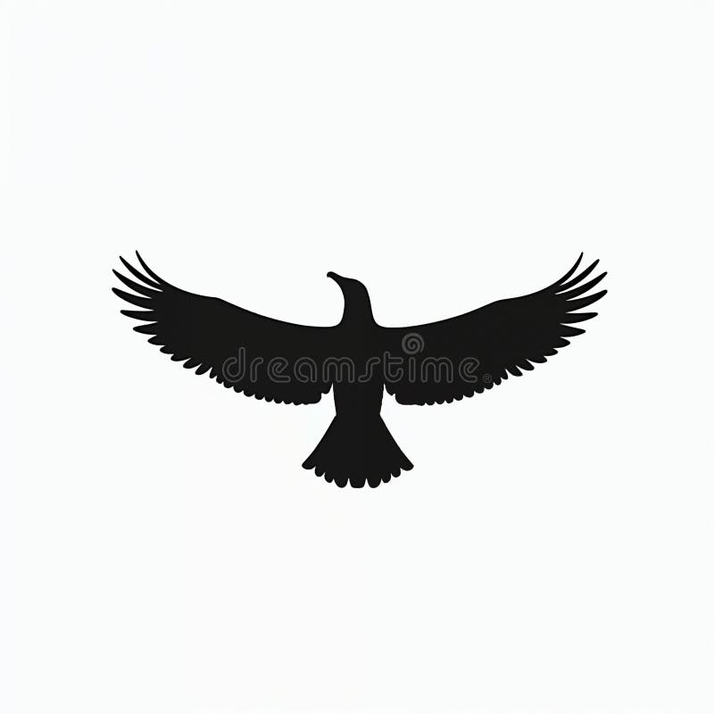 A Vector Silhouette of a Soaring Bird Stock Illustration - Illustration ...