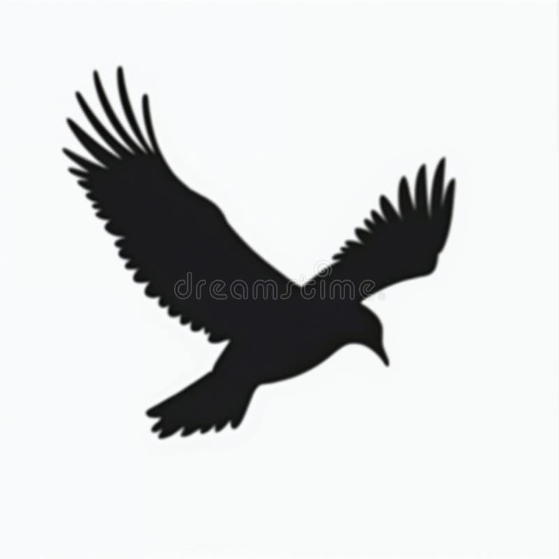 A Vector Silhouette of a Soaring Bird Stock Illustration - Illustration of drawing, poster ...