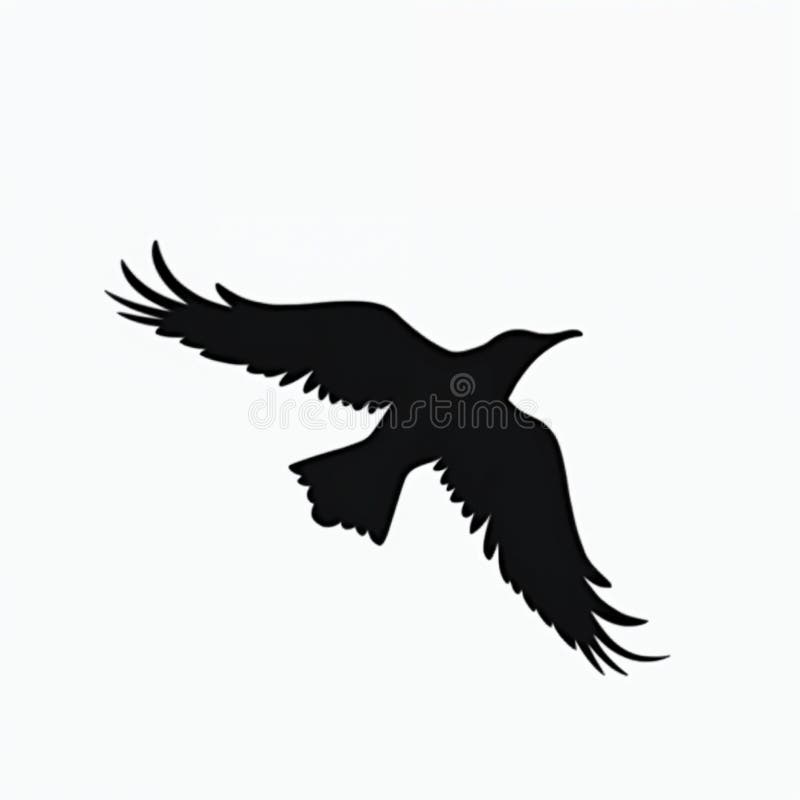 A Vector Silhouette of a Soaring Bird Stock Illustration - Illustration ...
