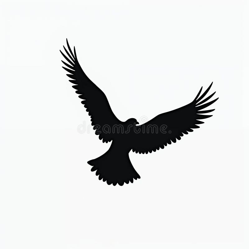 A Vector Silhouette of a Soaring Bird Stock Illustration - Illustration ...