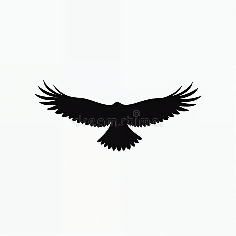 A Vector Silhouette of a Soaring Bird Stock Illustration - Illustration ...