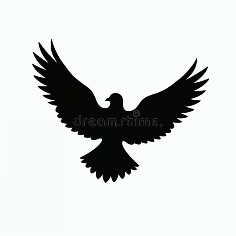 A Vector Silhouette of a Soaring Bird Stock Illustration - Illustration ...