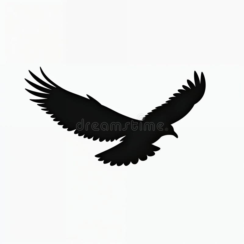 A Vector Silhouette of a Soaring Bird Stock Illustration - Illustration ...