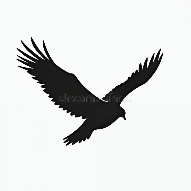 A Vector Silhouette of a Soaring Bird Stock Illustration - Illustration of drawing, animal ...