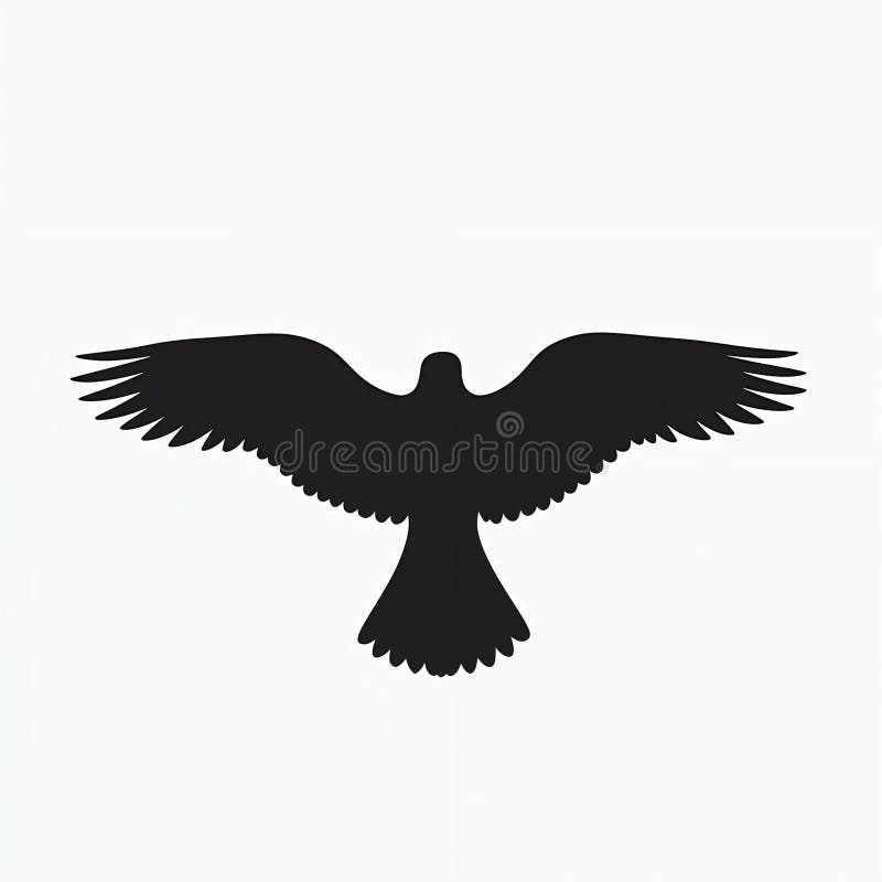 A Vector Silhouette of a Soaring Bird Stock Illustration - Illustration ...