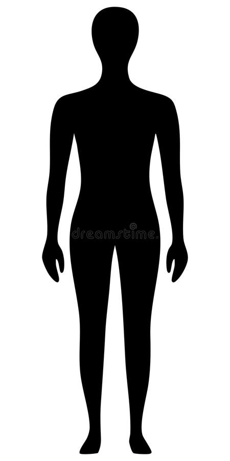 Vector Silhouette of a Standing Woman Designed for Creative Projects ...