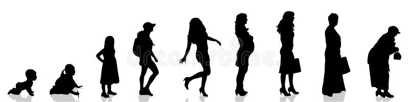 Vector Silhouette of Woman. Stock Vector - Illustration of grow ...