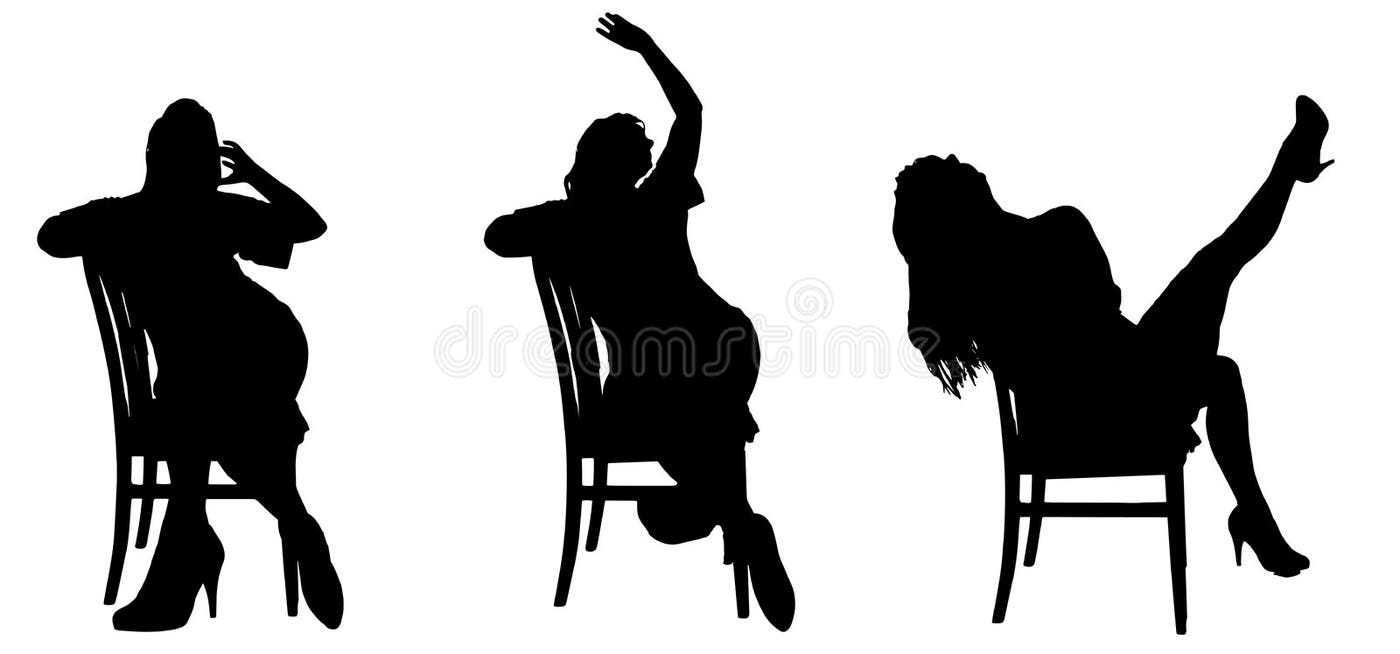 Chair Dance Silhouette Stock Illustrations – 245 Chair Dance Silhouette ...