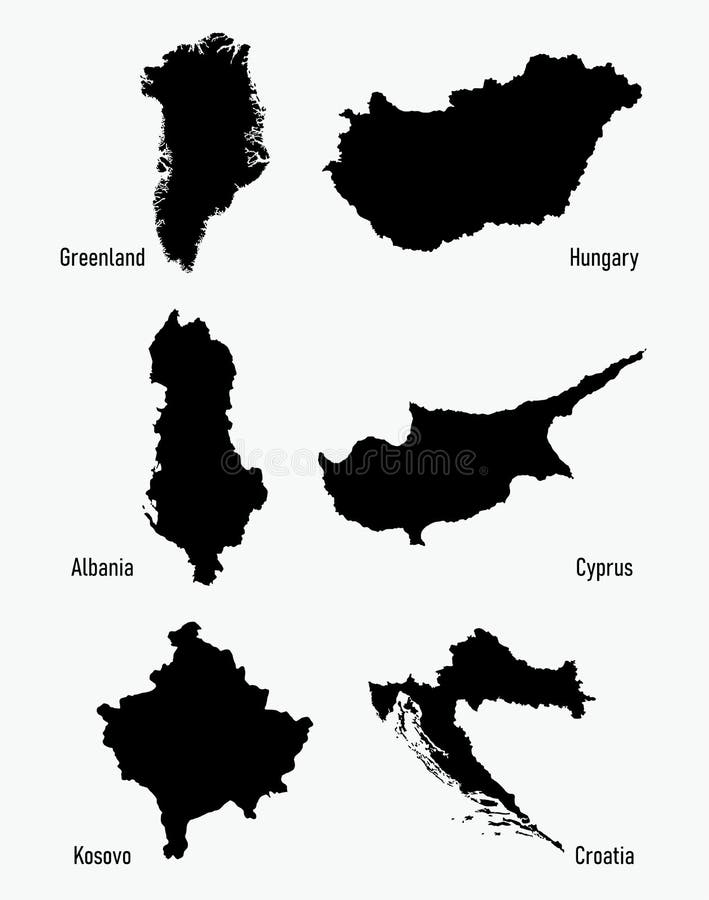Vector Silhouettes of Europe Countries Stock Vector - Illustration of ...