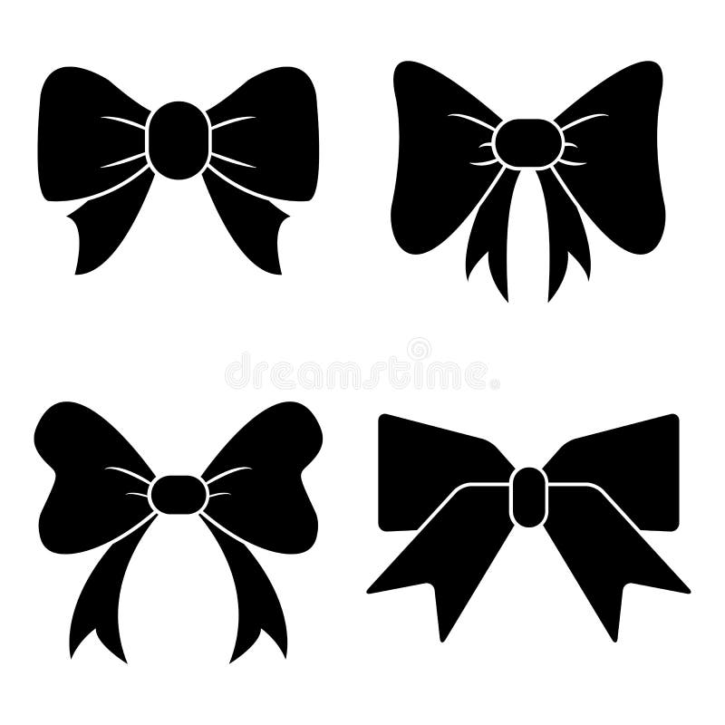 Vector Sillouettes,Set of Graphical Decorative Bows, Stock Illustration ... Vector Sillouettes,Set of Graphical Decorative Bows, Stock Illustration ...