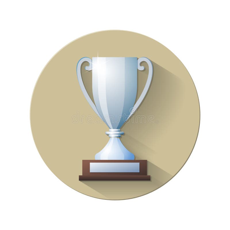 Silver trophy cup stock vector. Illustration of award - 42521832
