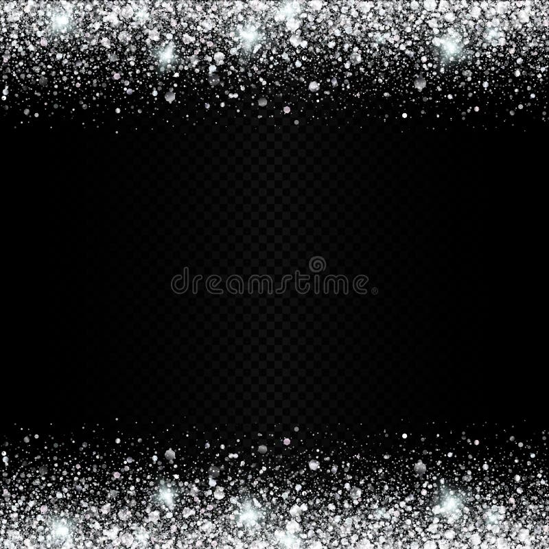 Vector Silver Confetti Border Decoration Stock Vector - Illustration of ...