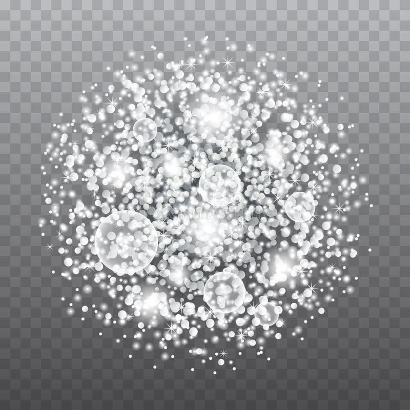 Vector Silver Glitter Dust Particles in Circle Shape. Stock Vector ...