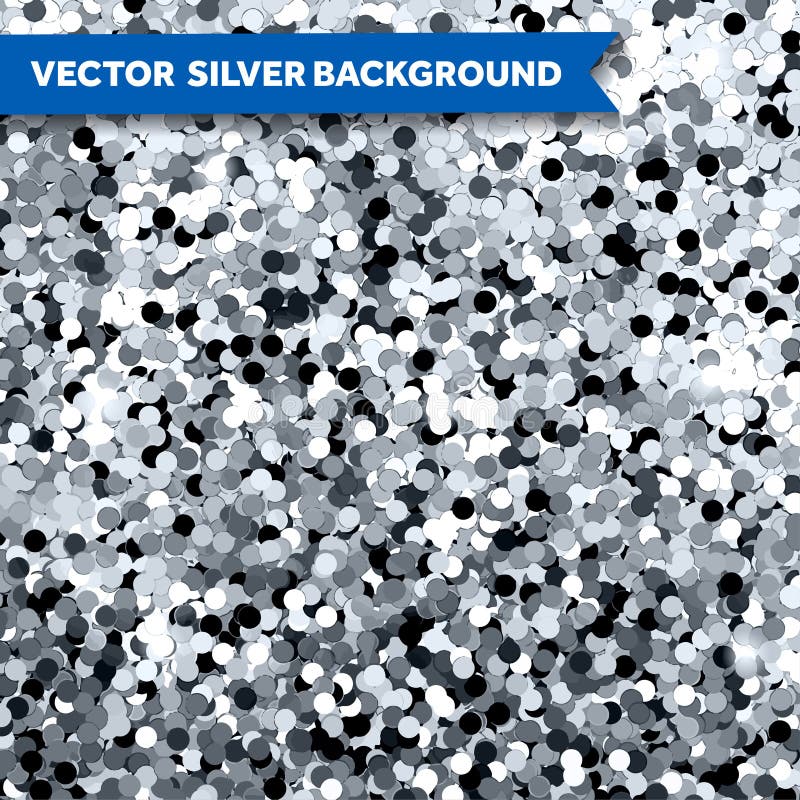 Vector Silver Glittering Background Stock Vector - Illustration of ...