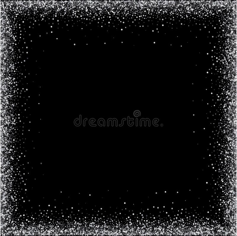 Vector Silver Glowing Light Glitter Background. Christmas White Magic ...