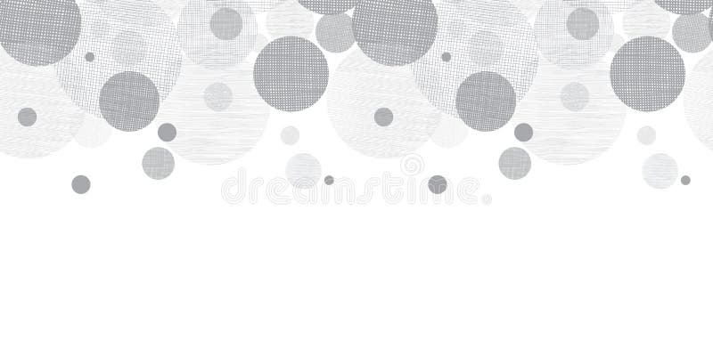 Vector Silver Grey Circles Dots Horizontal Seamless Pattern Border with ...