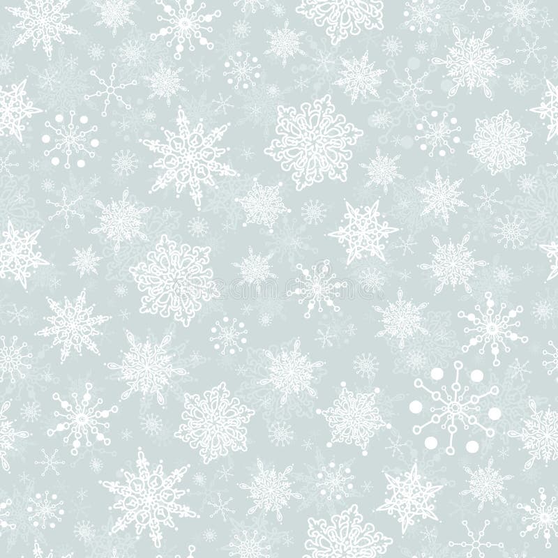 Falling Snowflakes Seamless Pattern Background Stock Vector ...