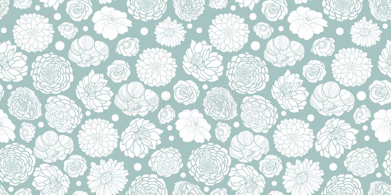 Vector Silver Grey Spring Flowers Seamless Repeat Pattern Bacgkround Design. Great for ...