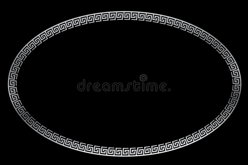 Simple Vector Silver Oval Frame for Certificate, Placard Go or Other ...
