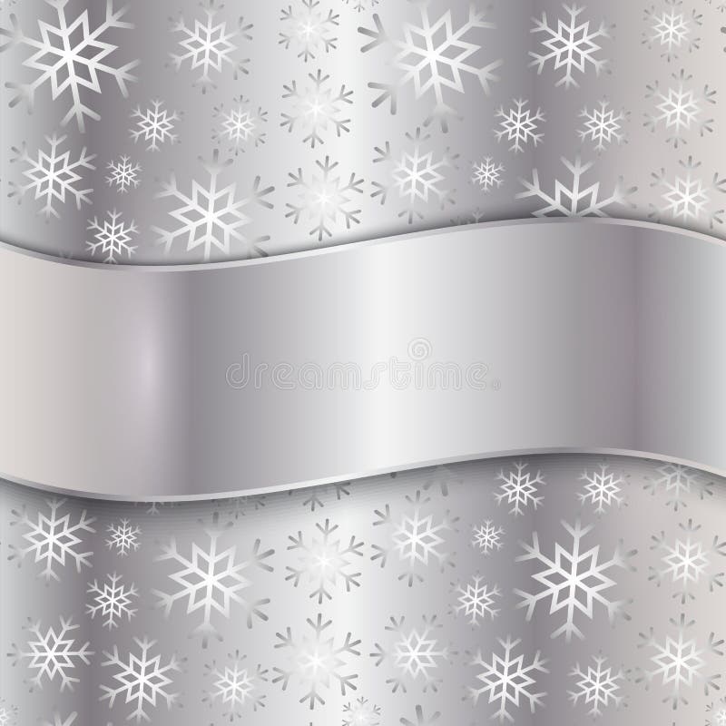 Vector Silver Plate with Snowflakes Stock Vector - Illustration of ...