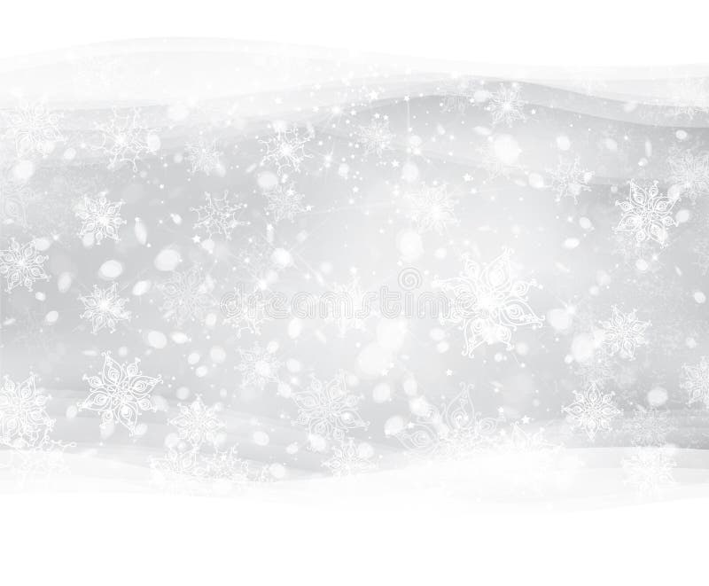 Vector Silver, Winter Snowy Background. Christmas Background Stock ...
