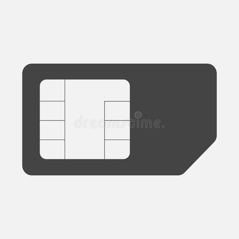 Vector sim card icon. stock vector. Illustration of equipment - 109770402