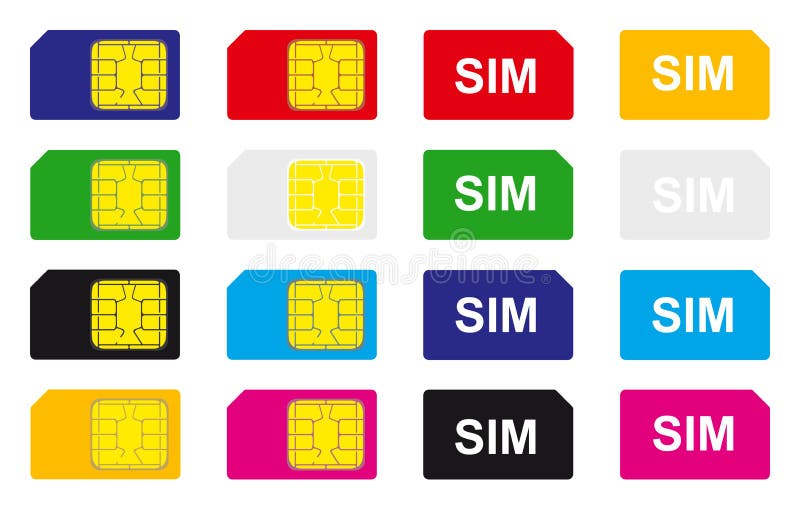 Vector sim cards stock vector. Illustration of memory - 3674248