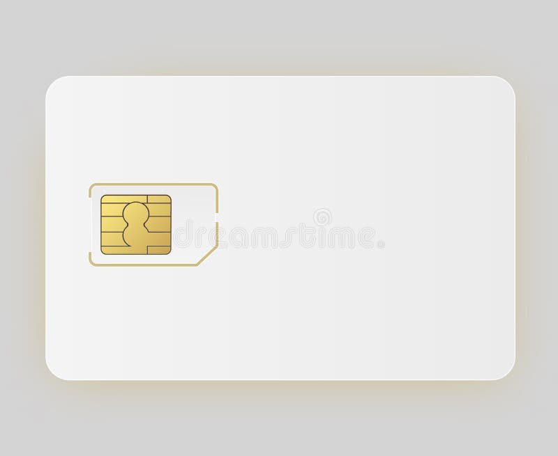 Vector Sim Mobile Cellular Phone Sim Card Chip Isolated on Background ...