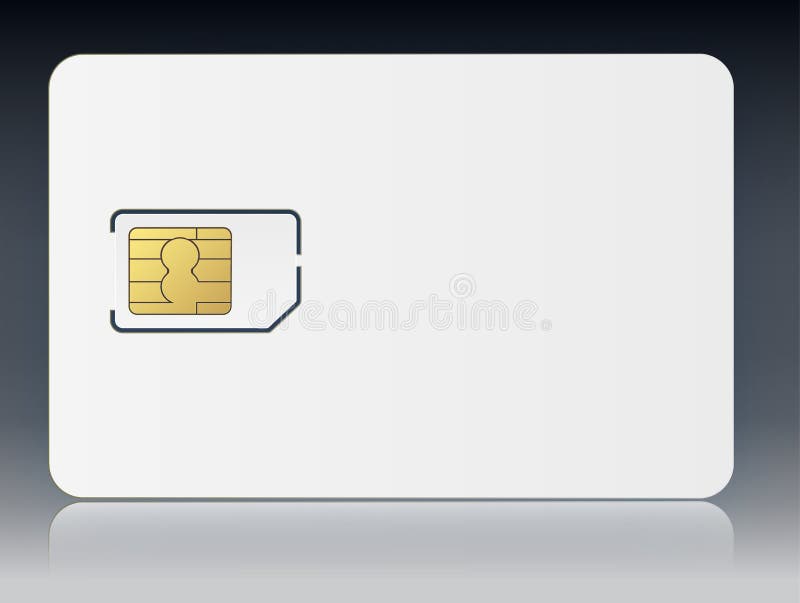Vector Sim Mobile Cellular Phone Sim Card Chip Isolated on Background ...