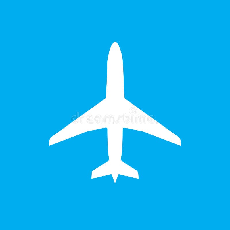 Simple airplane icon stock vector. Illustration of isolated - 169133560