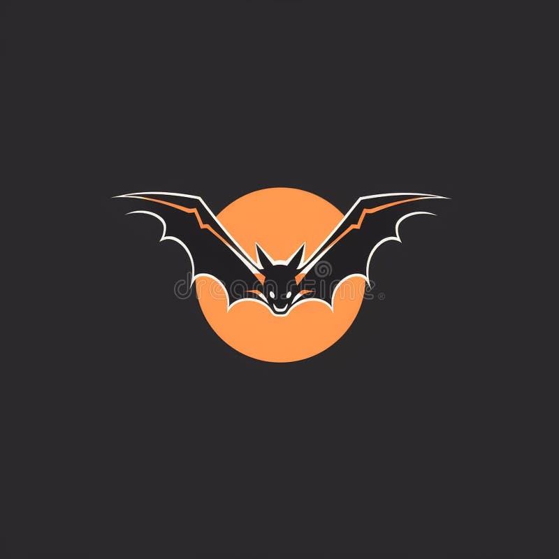 The Minimalist Bat Logo Vector Stock Illustration - Illustration of ...