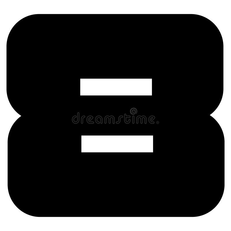 Simple black number 8 logo stock vector. Illustration of symbol - 251318674
