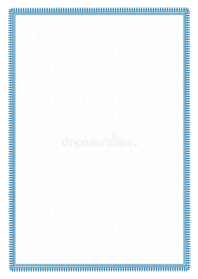 Vector Simple Blue Frame Border with Protective Mesh for Diploma ...