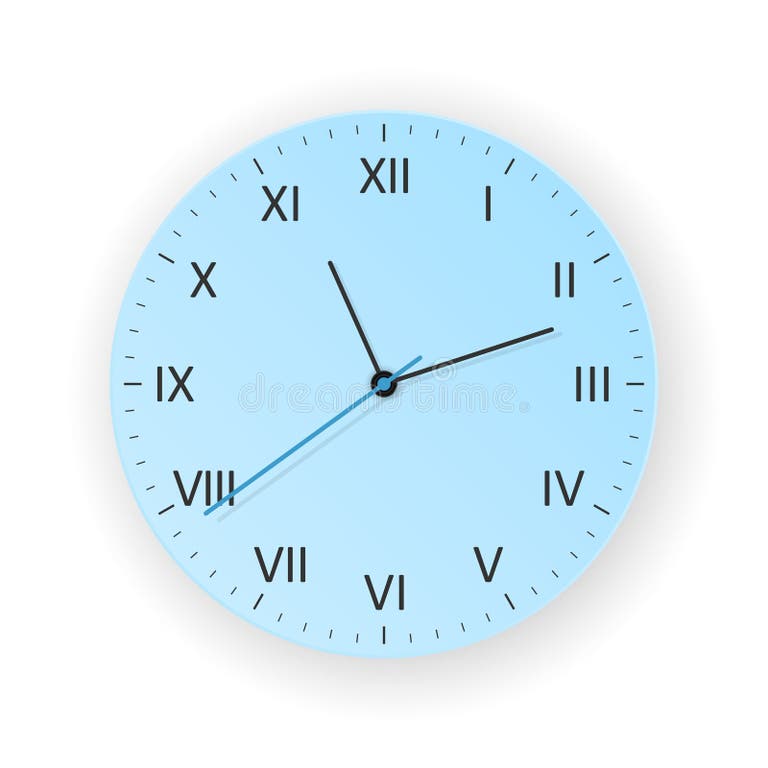 Vector Simple Blue Real Clock Stock Vector - Illustration of time ...