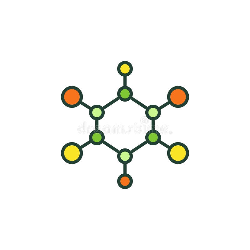 Vector Simple Chemical Formula Concept Colored Icon Stock Vector ...