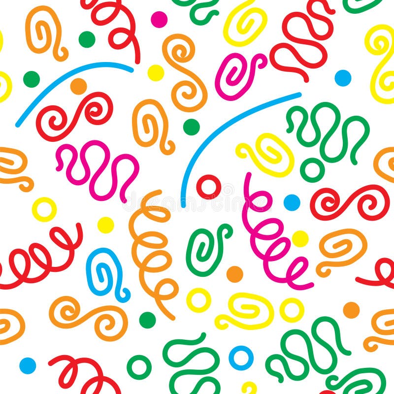 Vector Simple Childish Scribble Backdrop. Colorful Line Doodle Seamless ... Vector Simple Childish Scribble Backdrop. Colorful Line Doodle Seamless ...